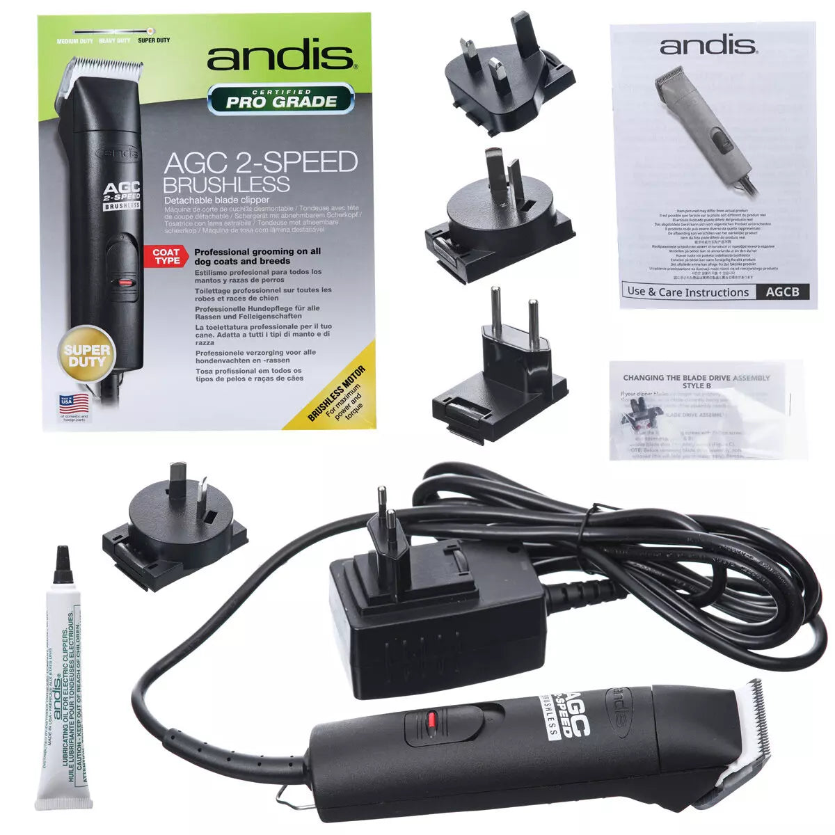 Andis Ultraedge Agc 2-Speed Brushless Clipper - Black – Finest Edge